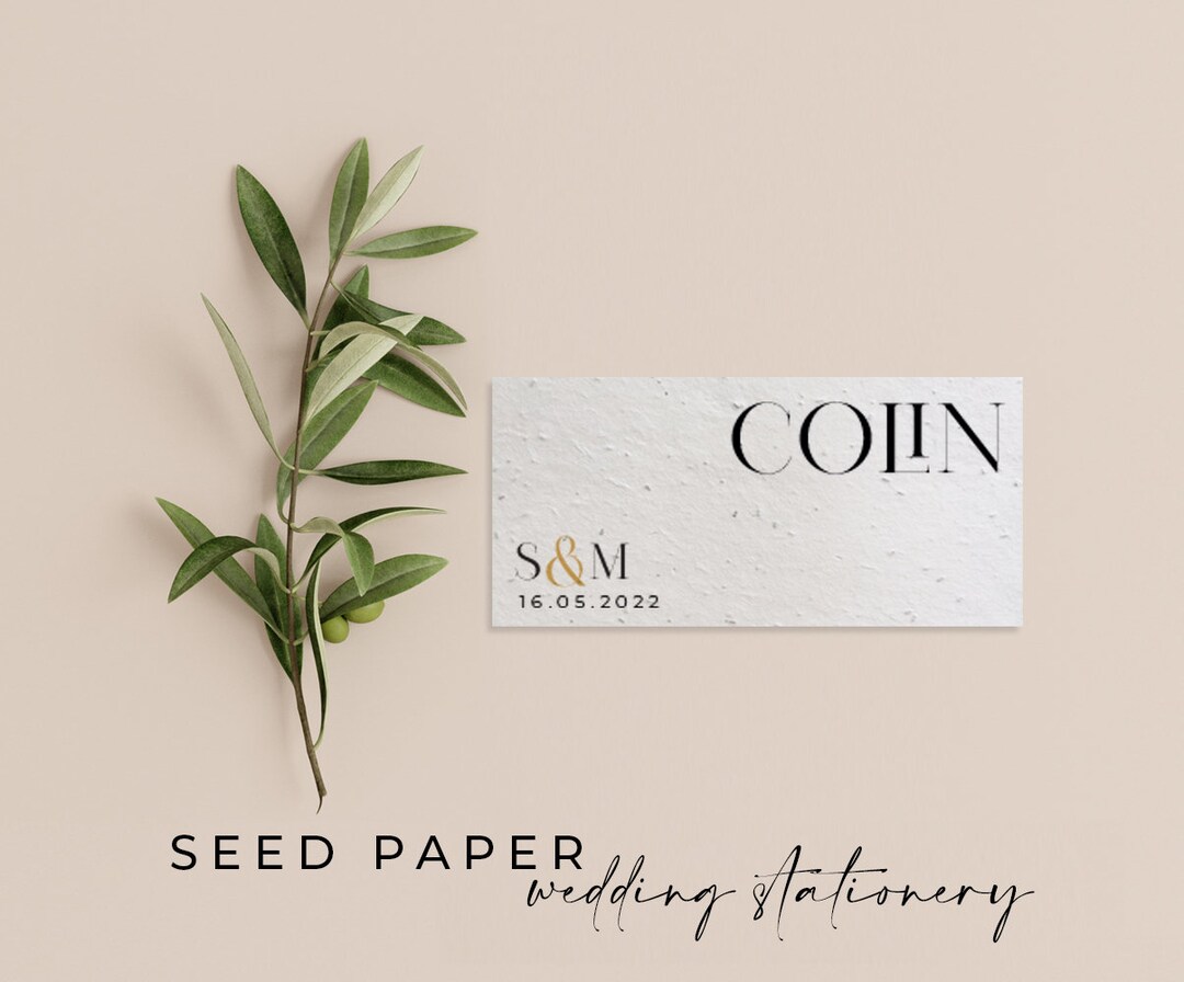 Plantable SEED PAPER Eco-friendly Sustainable Biodegradable Wedding ...