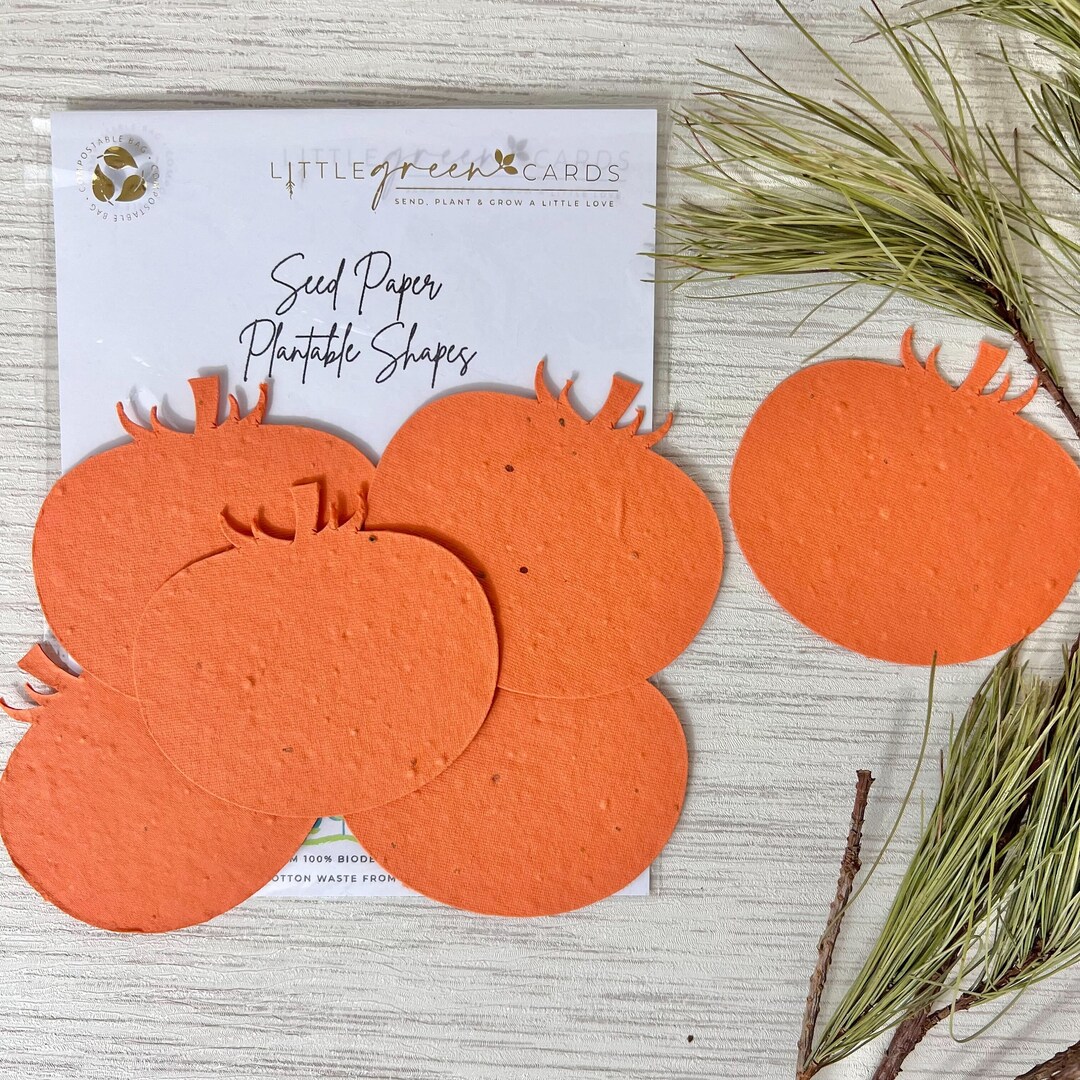 Assorted PLANTABLE Seed Paper SHAPES (pack of 15) Biodegradable Eco ...