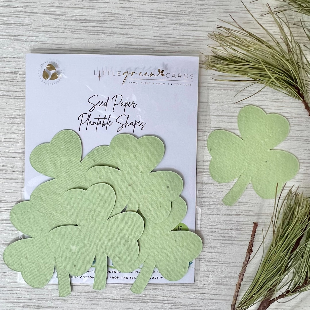 Assorted PLANTABLE Seed Paper SHAPES (pack of 15) Biodegradable Eco ...