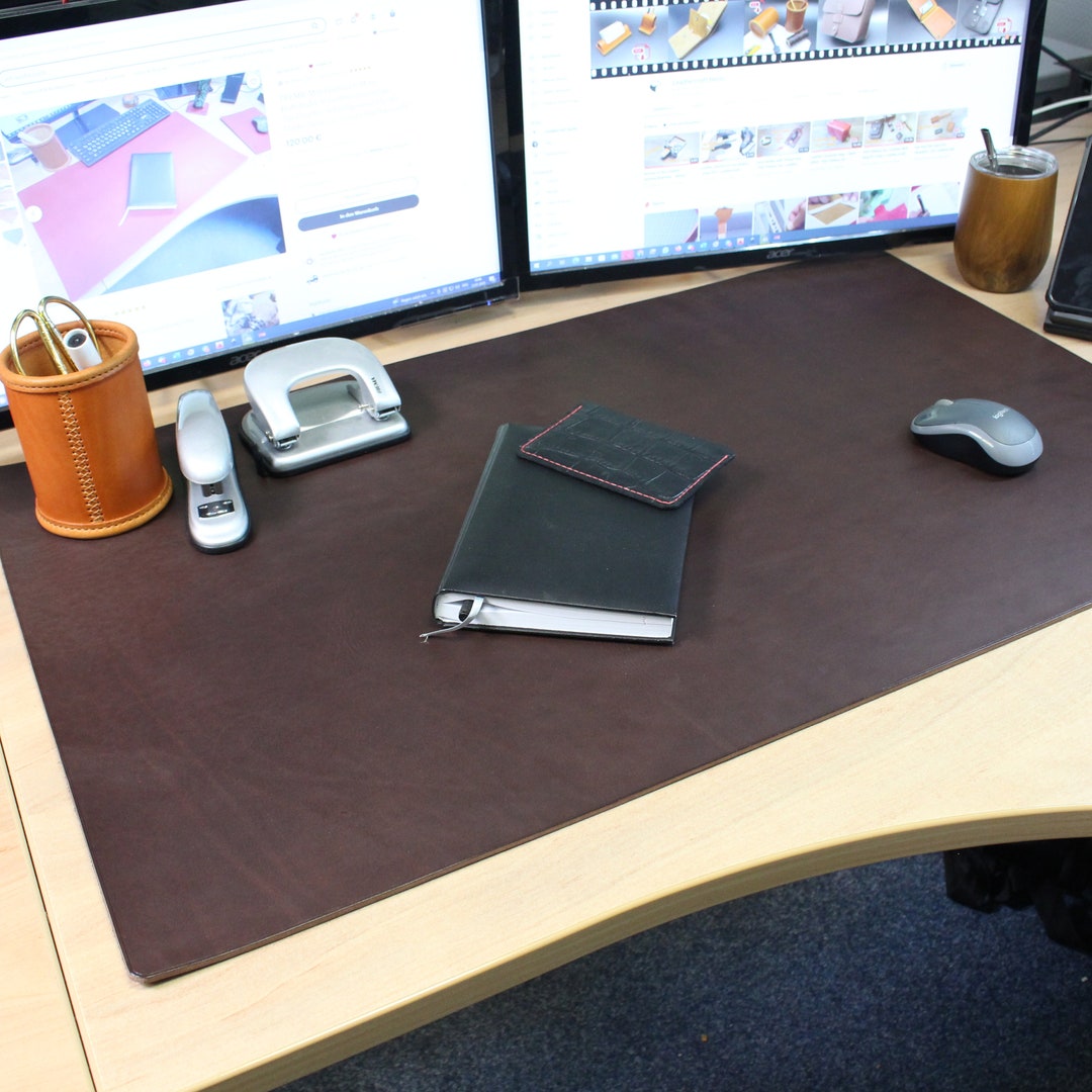 PREMIUM Desk Mat Buffalo Leather Desk Pad, Table Mat, Writing Pad ...