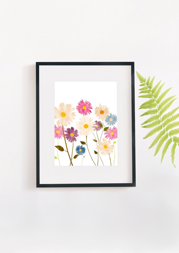 Floral Print Floral Poster Colorful Prints Colorful - Etsy