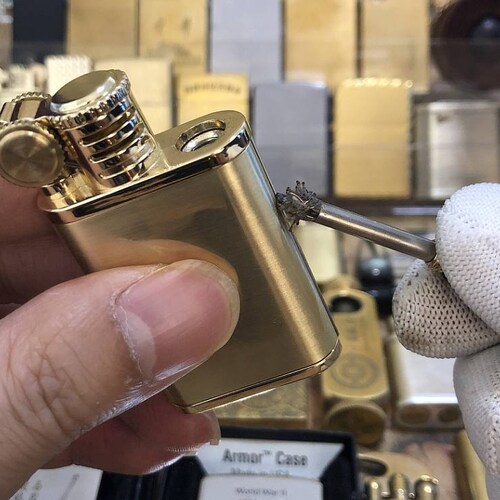Brass Butane Lighter High-end Flint Lighters Old Style Gift | Etsy