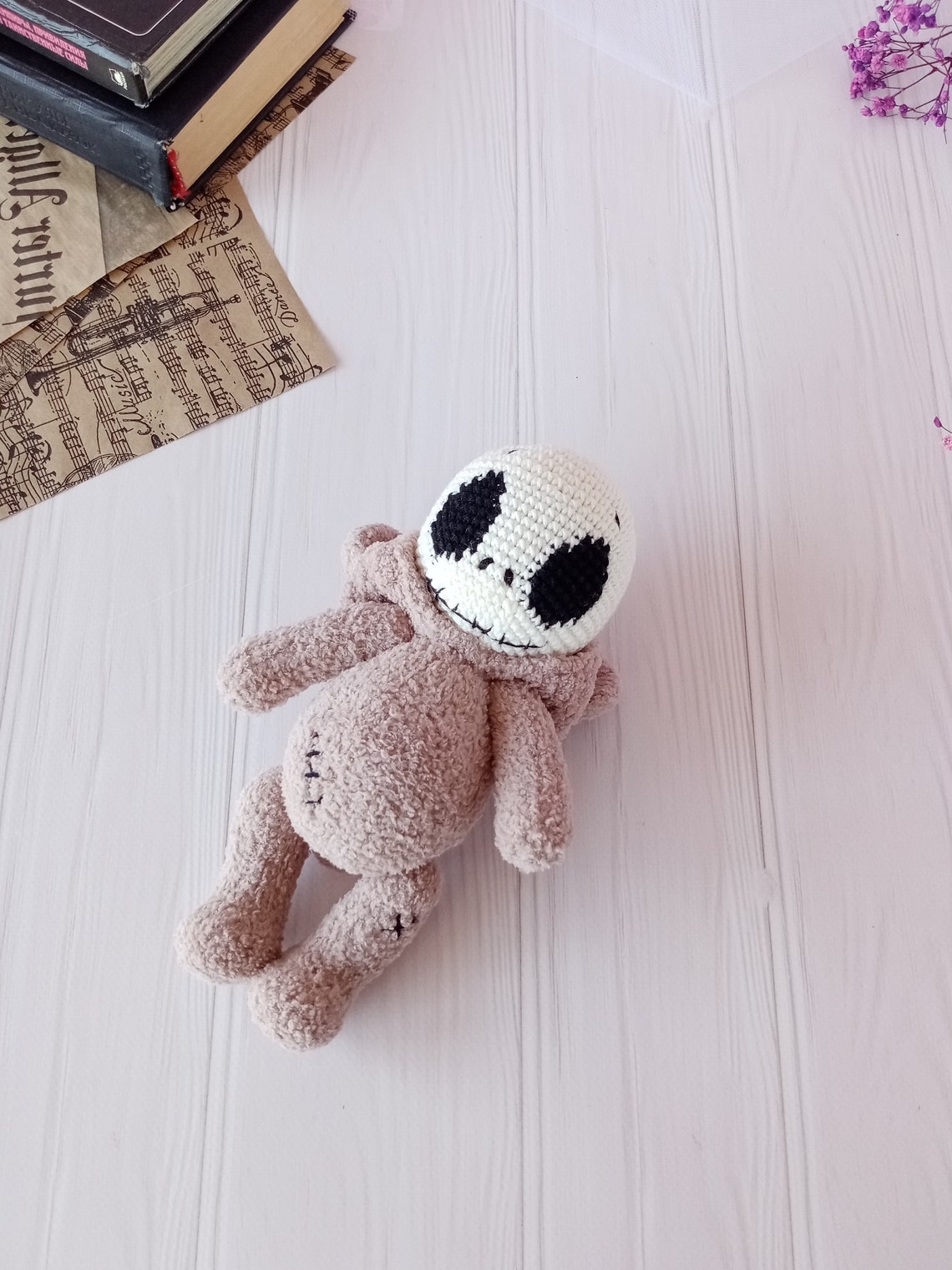 Teddy Bear Skeleton Knitted Skeleton Halloween gift Halloween | Etsy