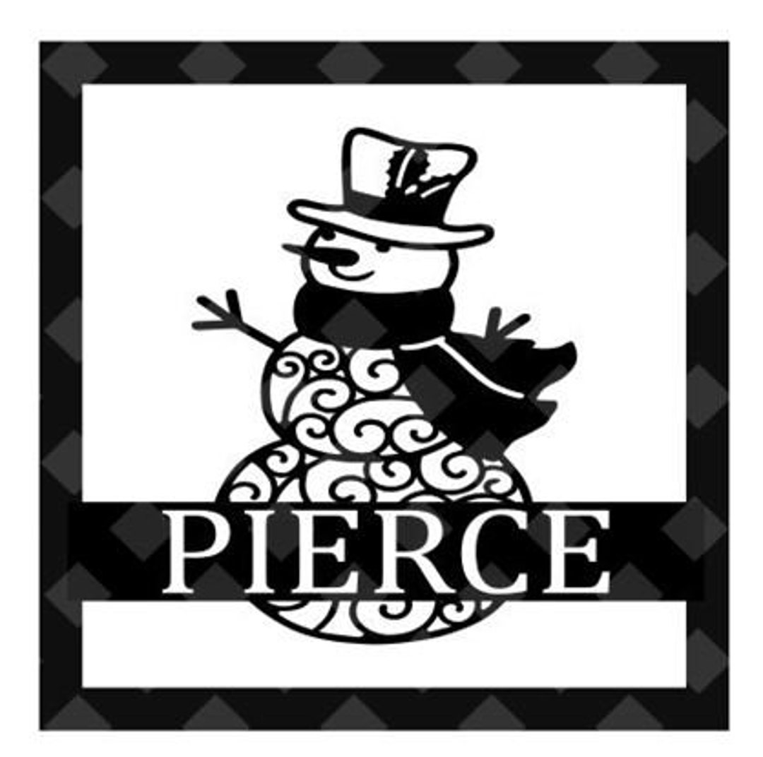 Ornate Snowman Monogram - SVG - Digital Download - Laser Cut - CNC ...