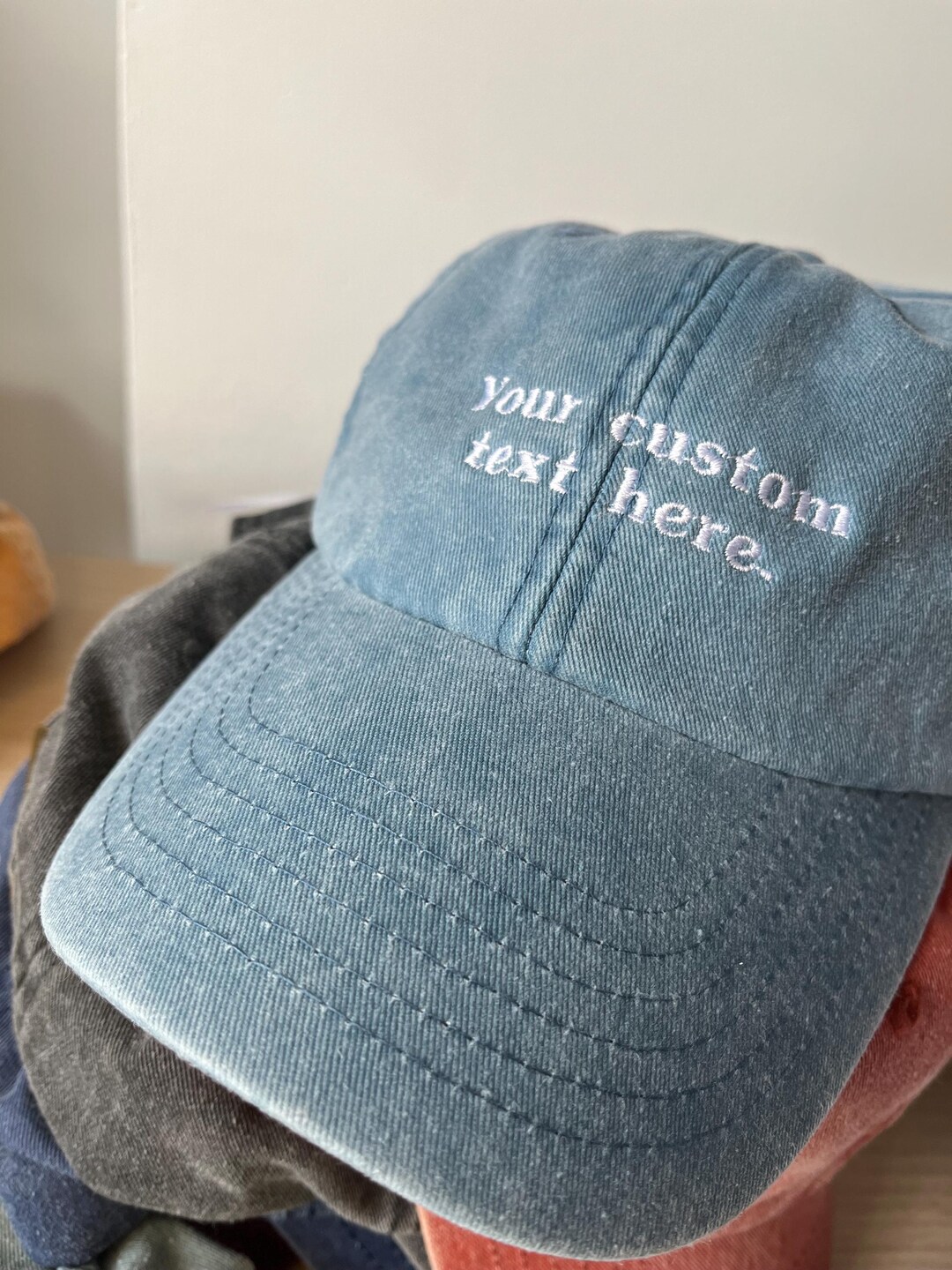 Custom Embroidered Vintage Cap - Etsy