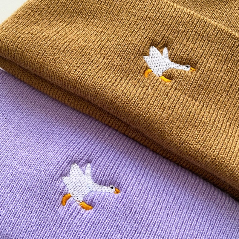 Embroidered Winter Goose - Etsy UK