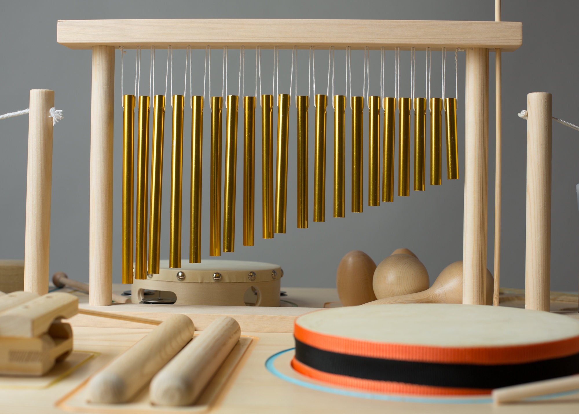Wooden Instruments on Big Table Montessori Music Percussion - Etsy
