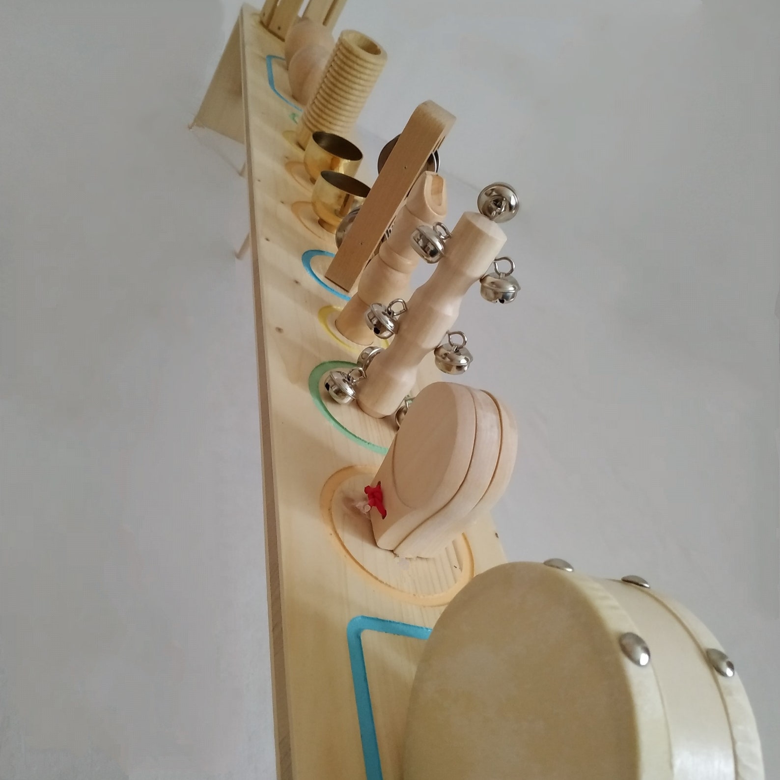 Percussion Instruments on Stand Domroo Castanet Jingle Stick Bells ...