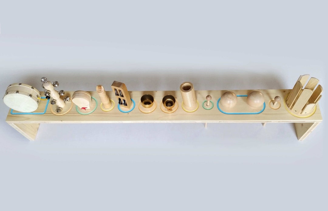 Percussion Instruments on Stand Domroo Castanet Jingle Stick Bells ...