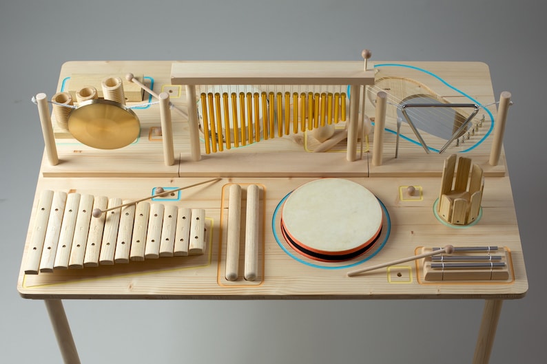 Montessori Music Table With Percussion Instruments - Etsy