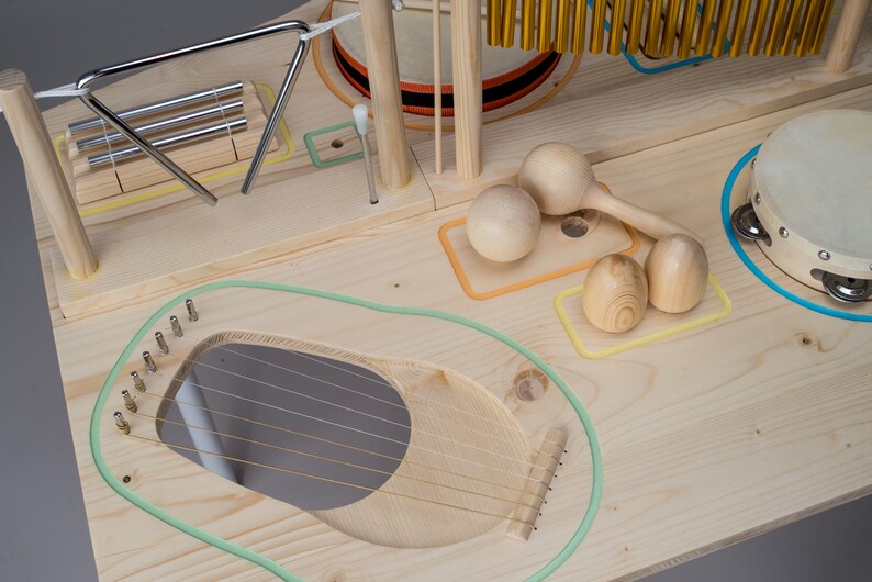 Wooden Instruments for Kids Toddlers Music Table With Instruments ...