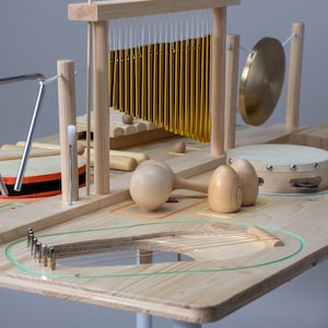 Wooden Instruments for Kids Toddlers Music Table With Instruments ...