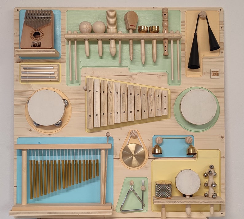 Montessori Music Wall Board With Percussion Instruments - Etsy