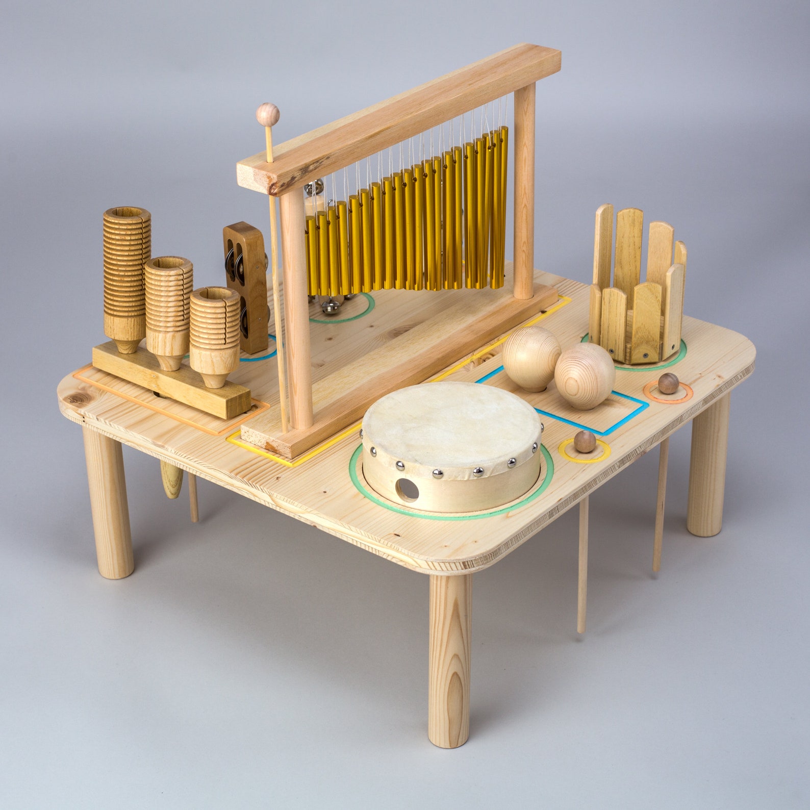 Percussion Instruments for Children Music Table Wooden | Etsy