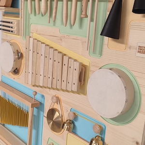 Montessori Music Wall Board With Percussion Instruments - Etsy