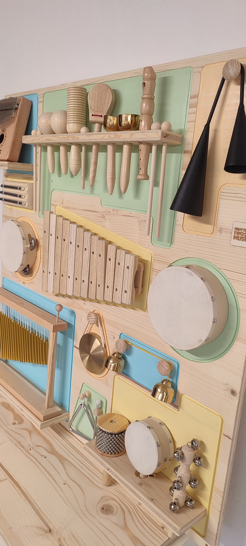 Montessori Music Wall Board With Percussion Instruments - Etsy