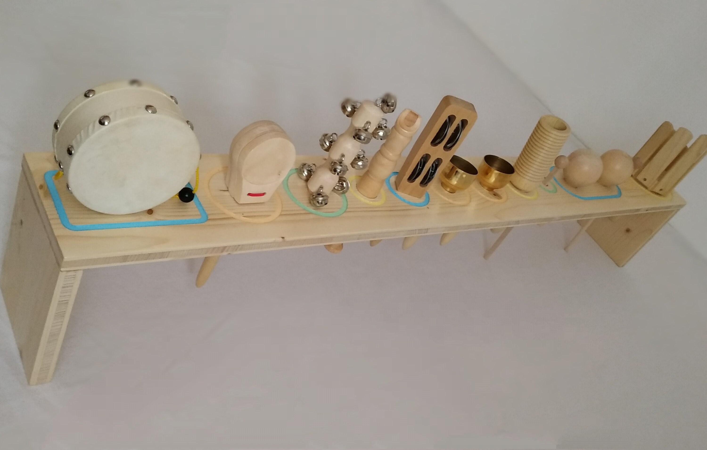 Percussion Instruments on Stand Domroo Castanet Jingle Stick Bells ...