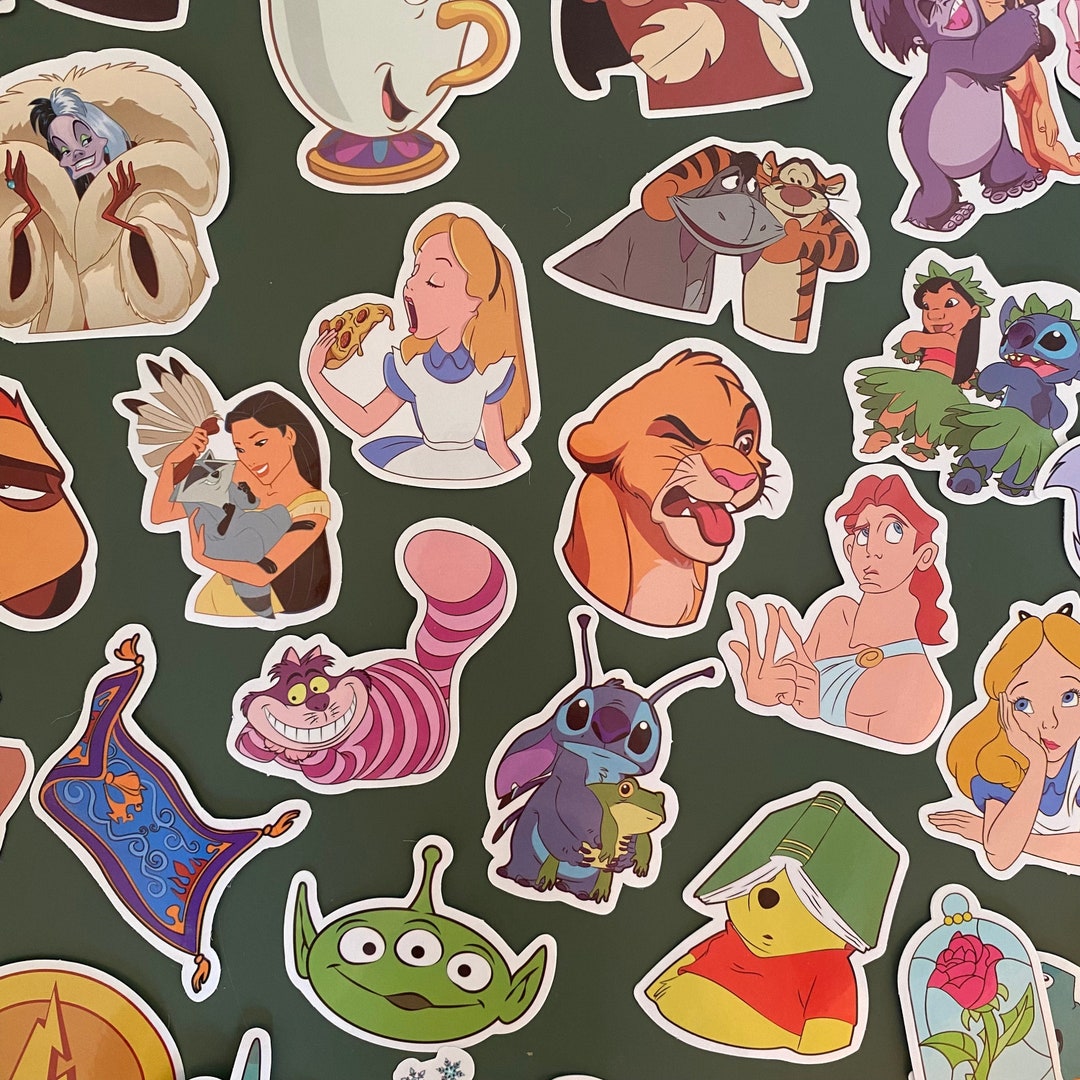 50 Stickers Pack Disney Vinyl Stickers Bundle Funny Stickers Pack ...