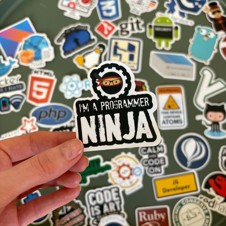 50 Stickers Coding Web Developers Algorithm Programming - Vinyl ...