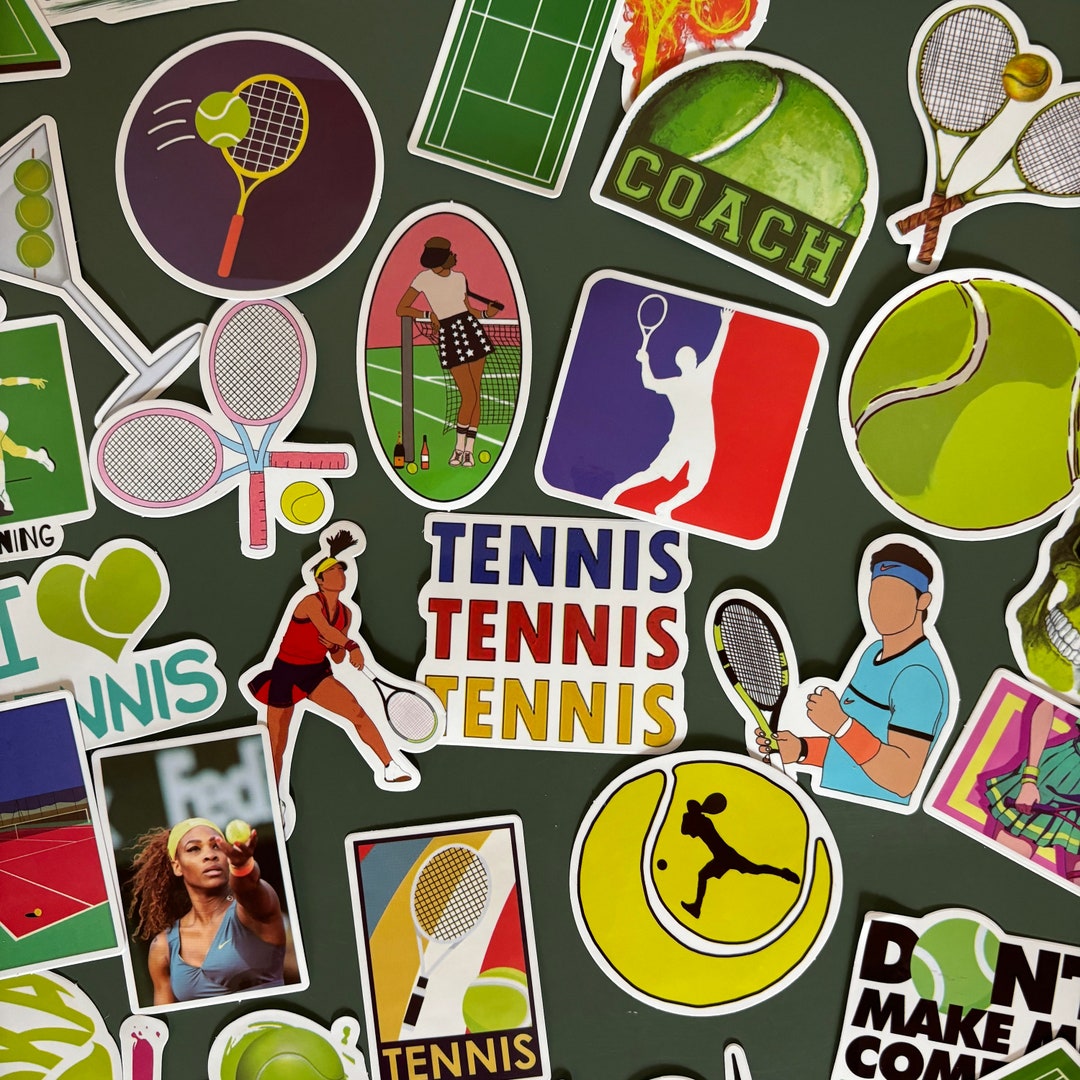 50 Stickers Pack Tennis Sport Fans Challengers Rolland Garos US Open ...