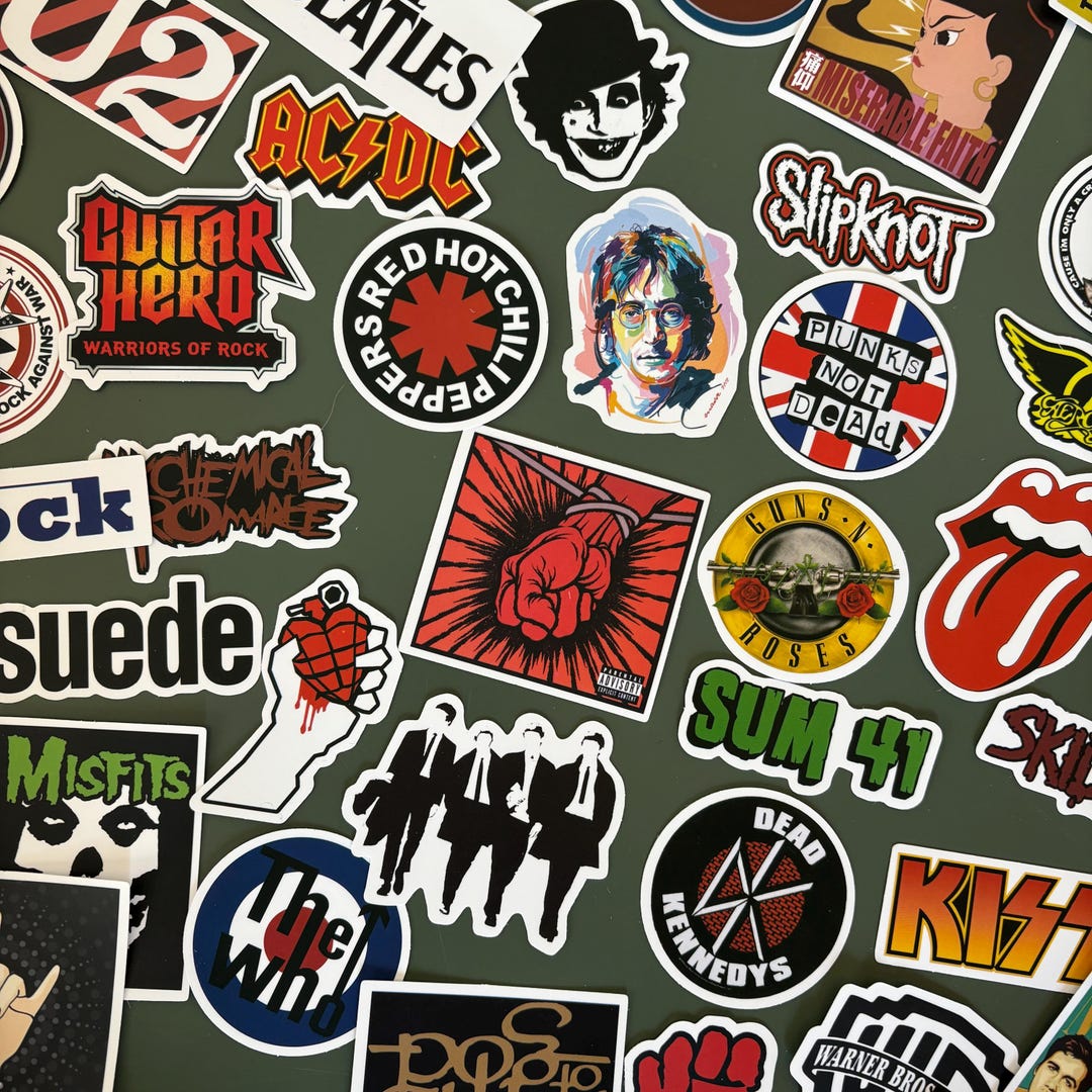 50 Rock N Roll Classic Stickers Vinyl Stickers Bundle Funny Stickers ...