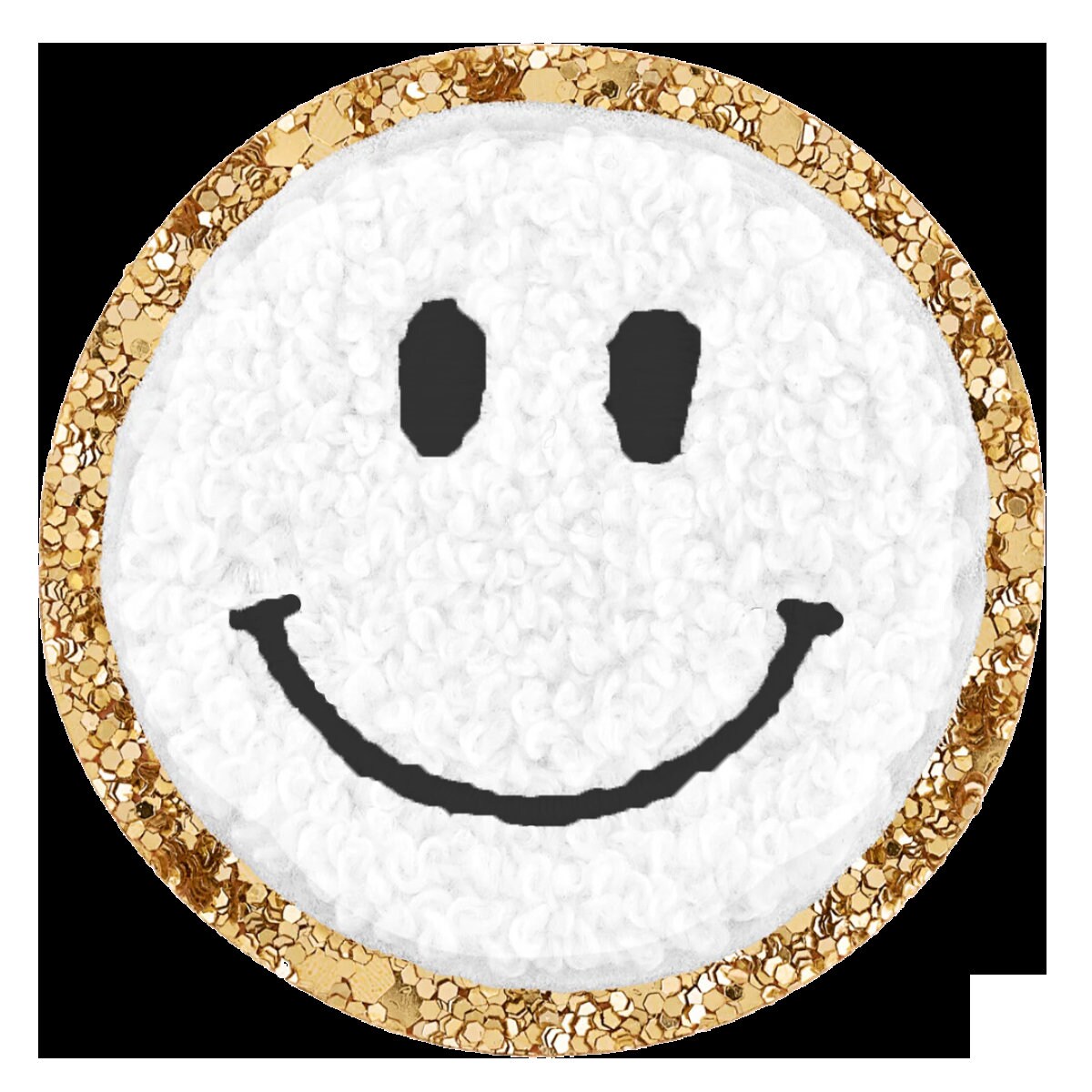 Multicolored Smiley Face With Black Smile/eyes Varsity Patches Clip Art ...