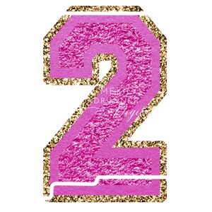 Hot Pink Varsity Letter Patches Digital Download - Etsy