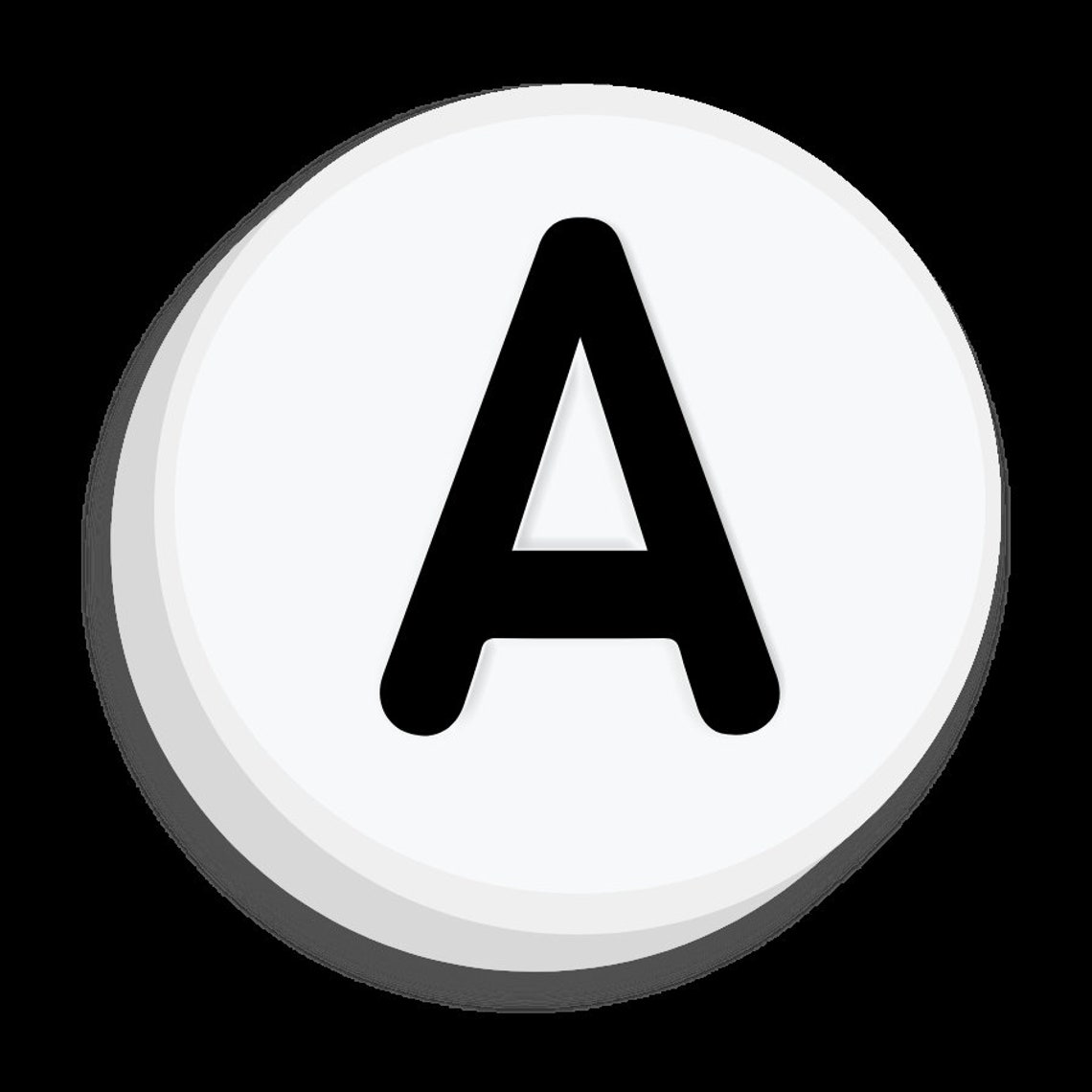 Black and White Letter Bead Clip Art, PNG, Digital Download - Etsy