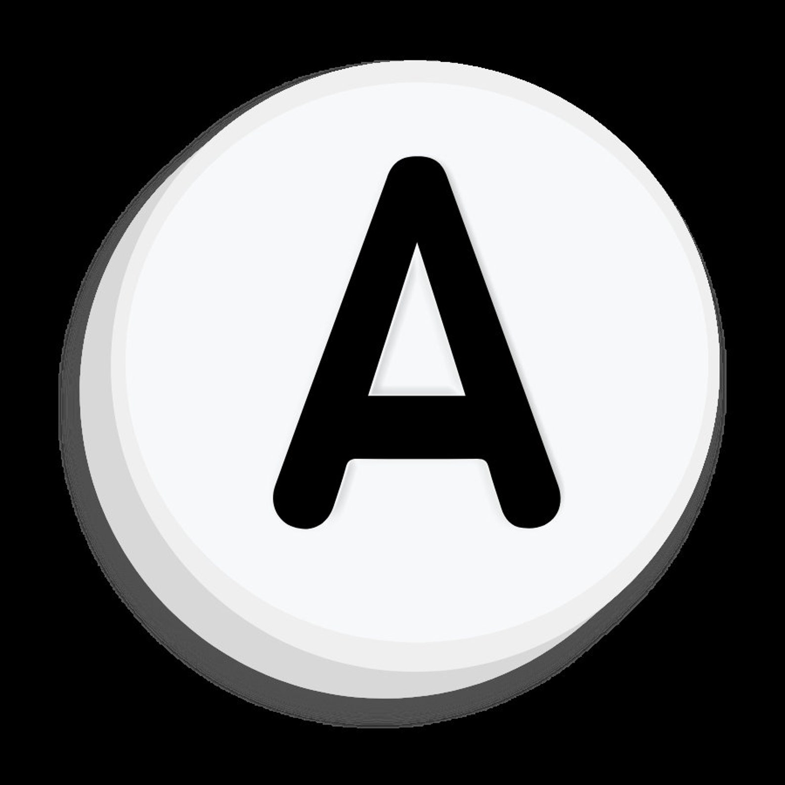 Black and White Letter Bead Clip Art, PNG, Digital Download - Etsy