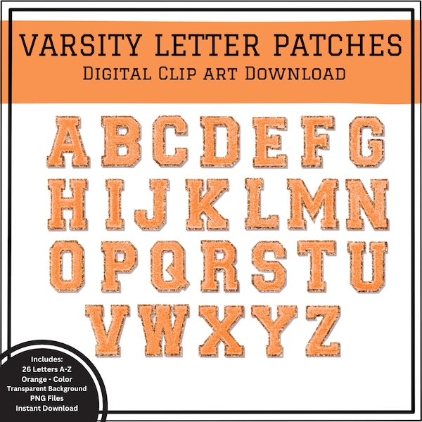 Orange Varsity Letter - Etsy