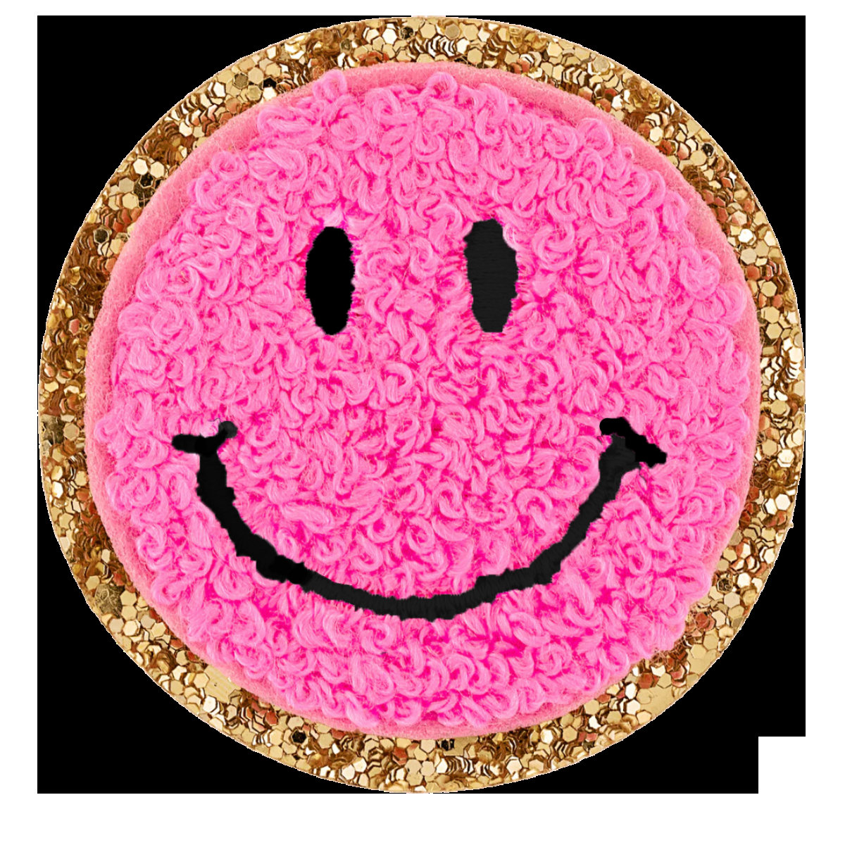 Multicolored Smiley Face With Black Smile/eyes Varsity Patches Clip Art ...