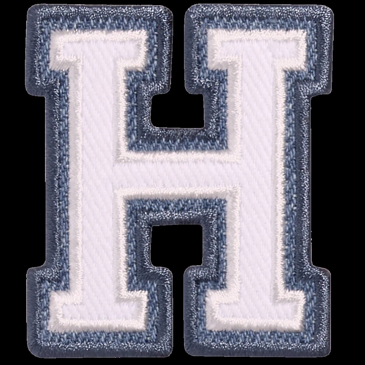 Denim Blue and White Varsity Letter Patches Clip Art - Etsy