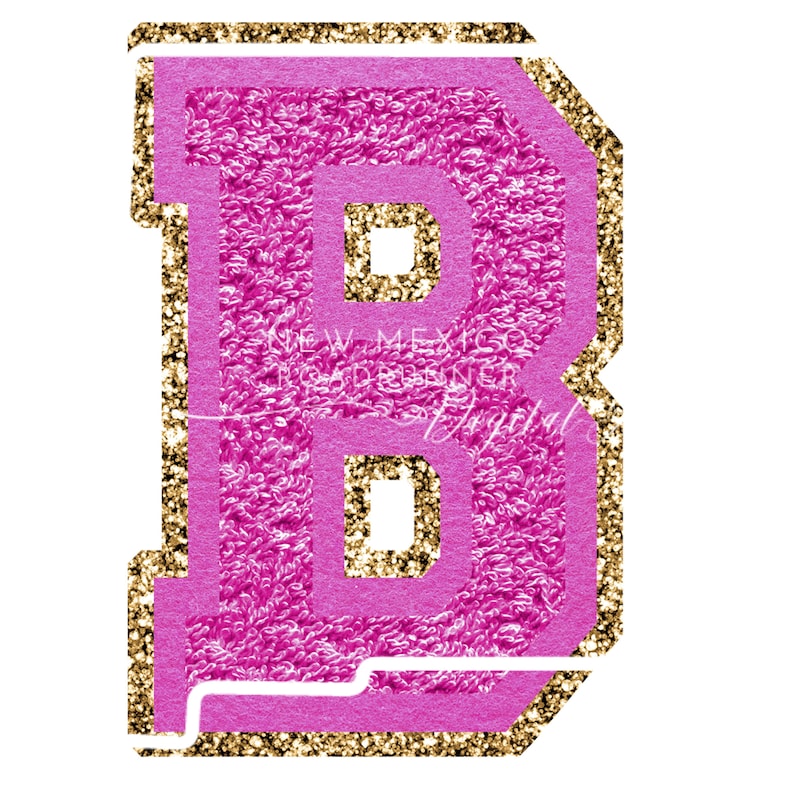 Hot Pink Varsity Letter Patches Digital Download - Etsy