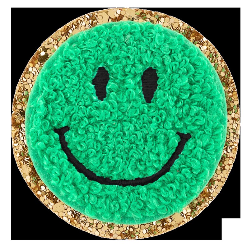 Multicolored Smiley Face With Black Smile/eyes Varsity Patches Clip Art ...