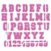 Hot Pink Varsity Letter Patches Digital Download - Etsy