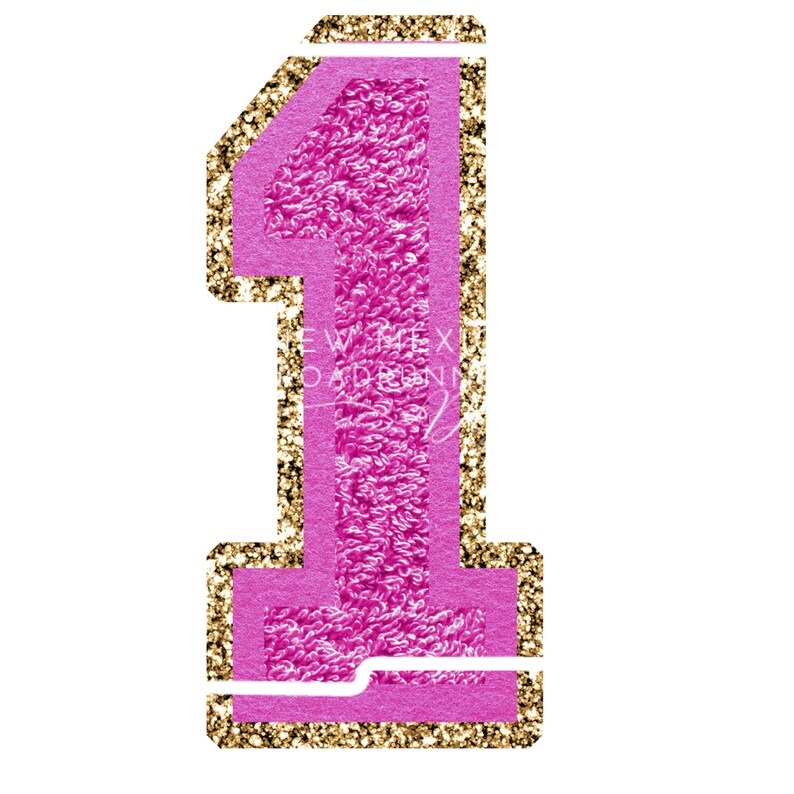 Hot Pink Varsity Letter Patches Digital Download - Etsy