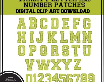 Varsity Letter Clip Art Digital Download Multicolor - Etsy