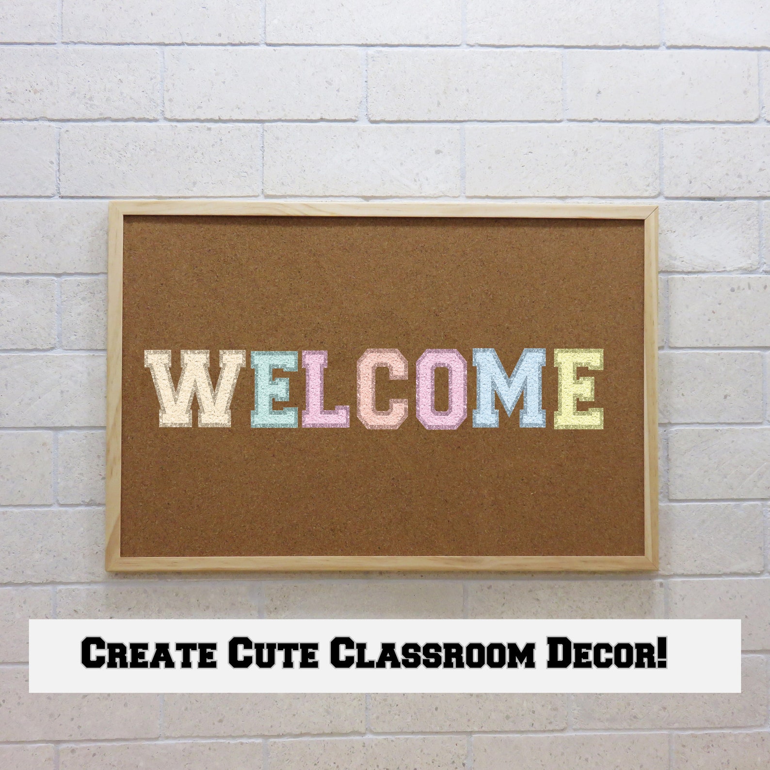 Pastel Color Varsity Letter and Number Clip Art Digital Download ...