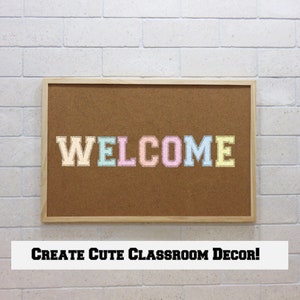 Pastel Color Varsity Letter and Number Clip Art Digital Download ...