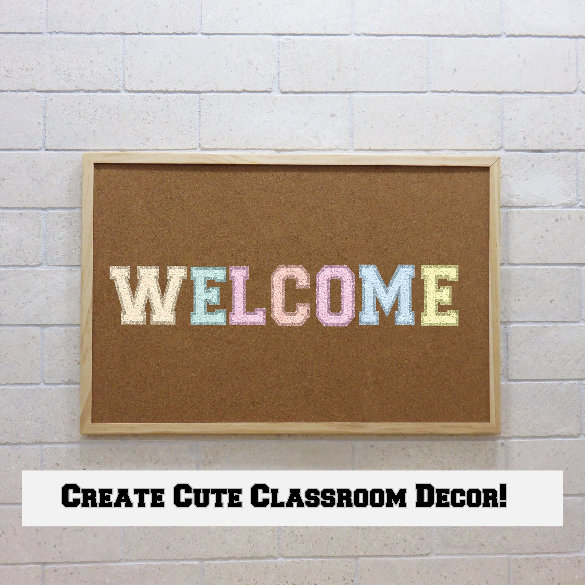 Pastel Color Varsity Letter and Number Clip Art Digital Download ...