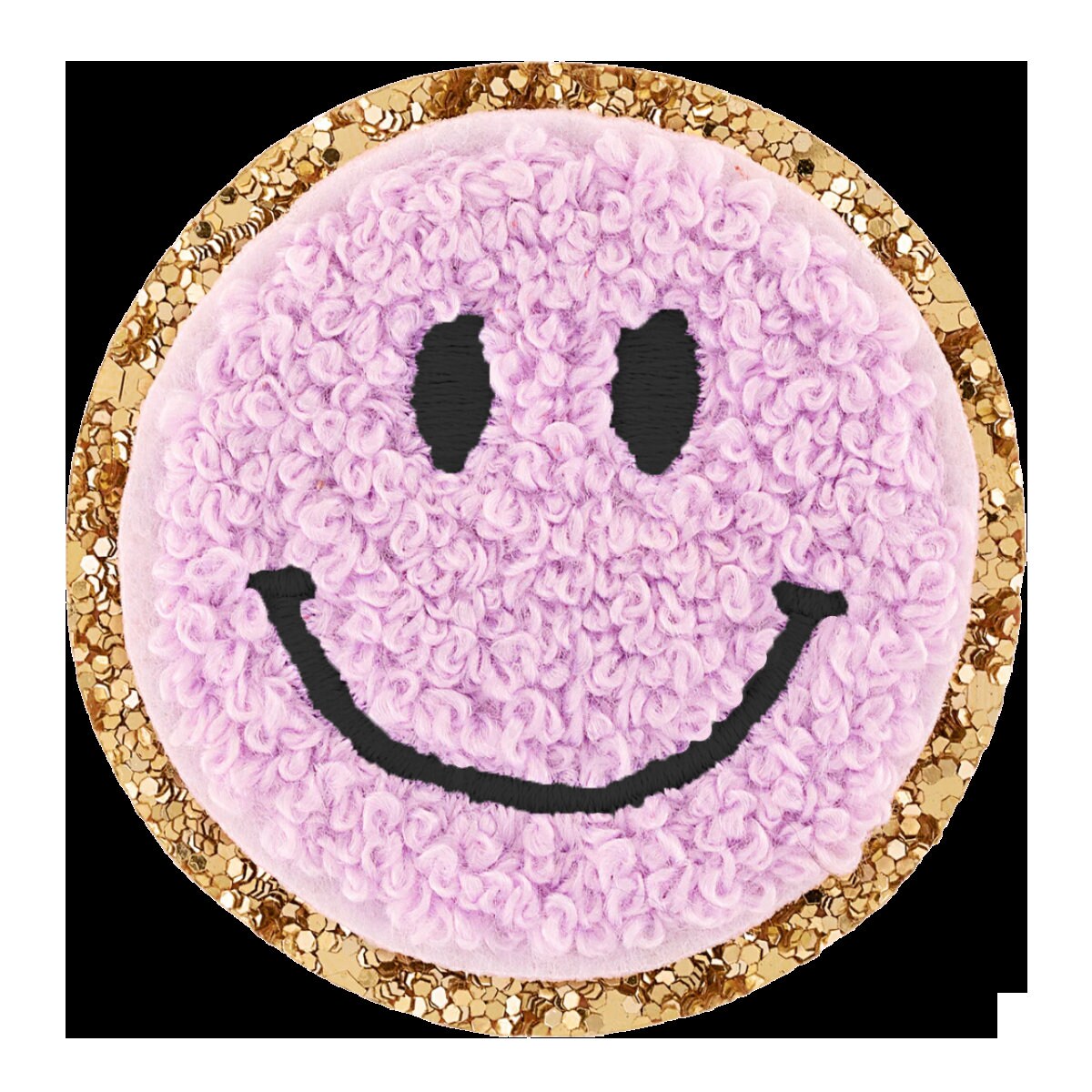 Multicolored Smiley Face With Black Smile/eyes Varsity Patches Clip Art ...