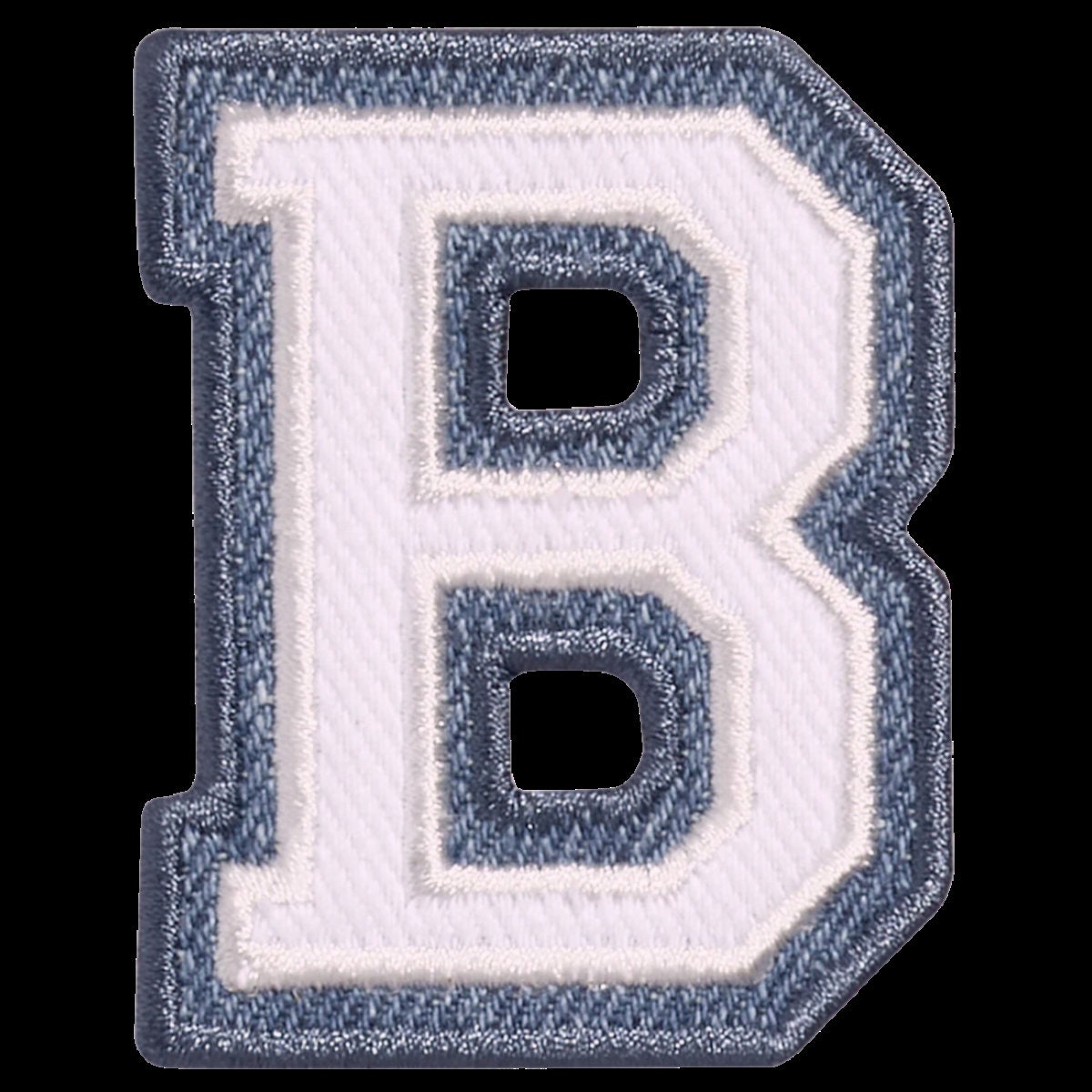 Denim Blue and White Varsity Letter Patches Clip Art - Etsy