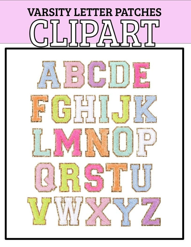 Varsity Letter Clip Art - Etsy