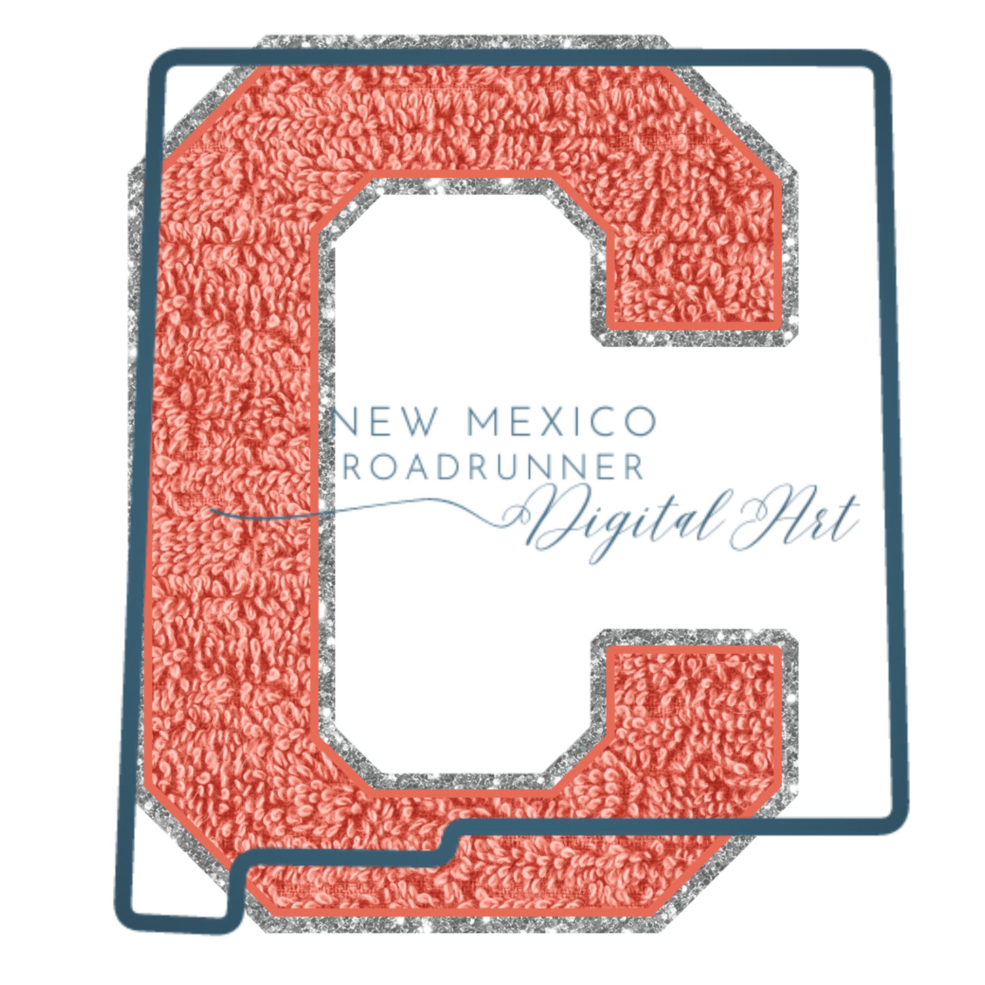 Pastel Red With Silver Glitter Varsity Letter Patches Clip Art, PNG ...