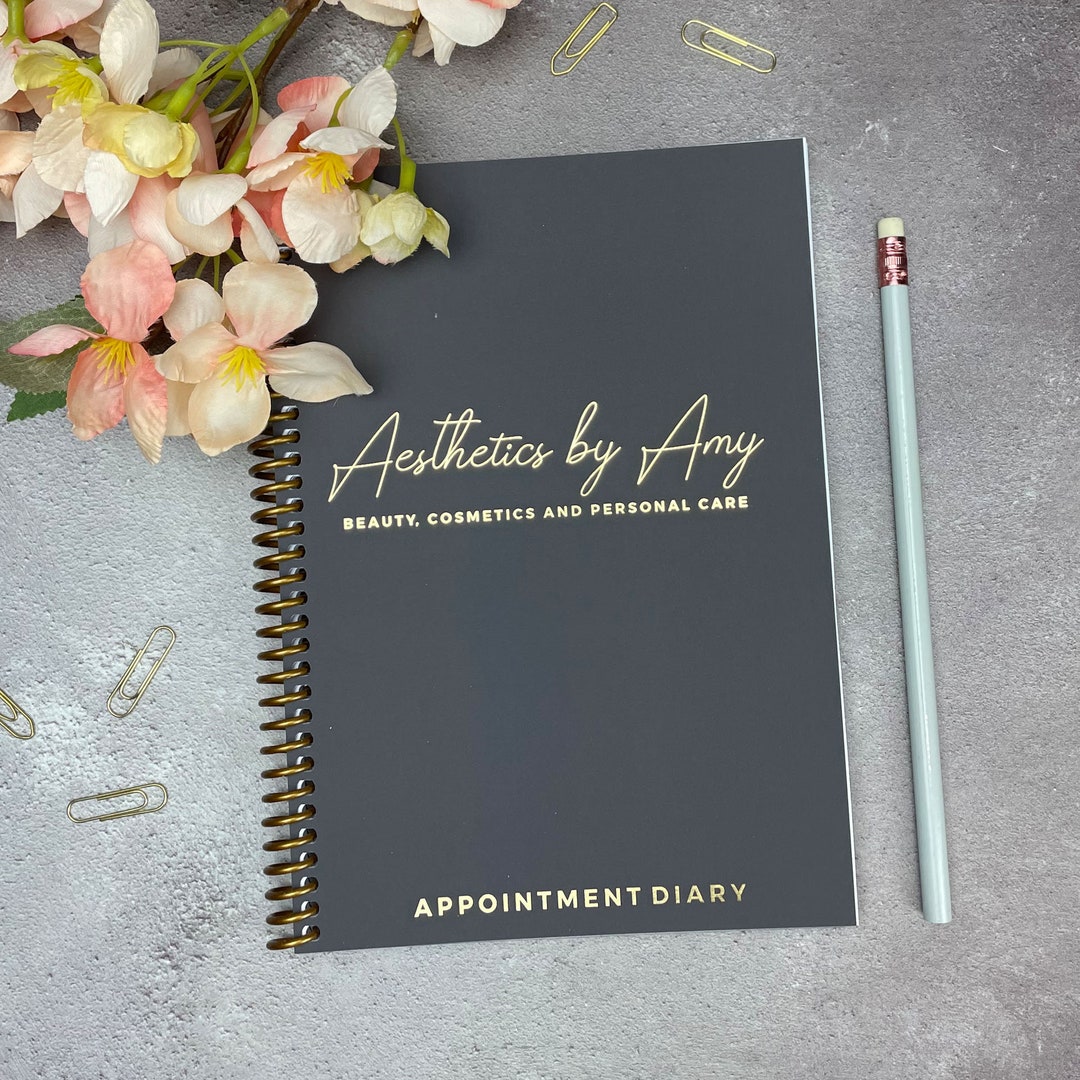 2025, A5, Appointment Diary, Week to View, Foil Print, Personalised ...