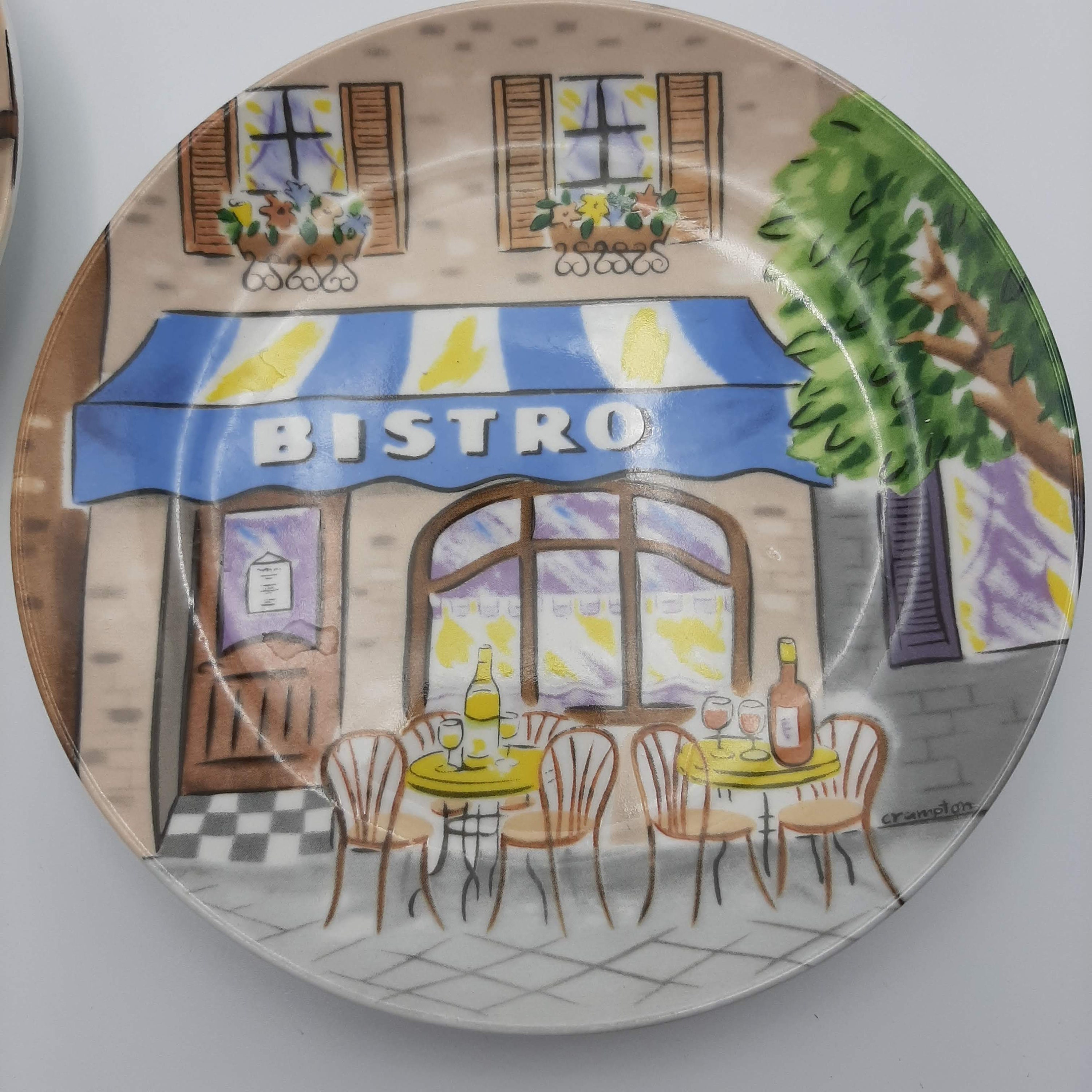 1983 vintage plates Set of 4 Avon China Cafe Bistro | Etsy