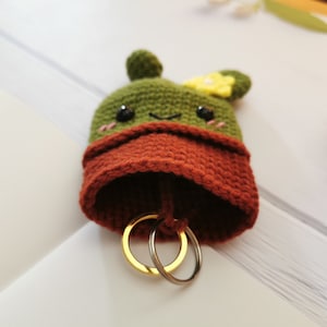 Crochet Cactus Keyring With Pom Pom, Cactus Keyring, Cactus Lover Gift ...