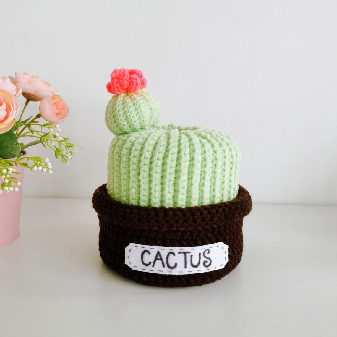 Hand Knitted Tissue Box Cover, Cactus, Home Decor, Crochet Tissue Box ...