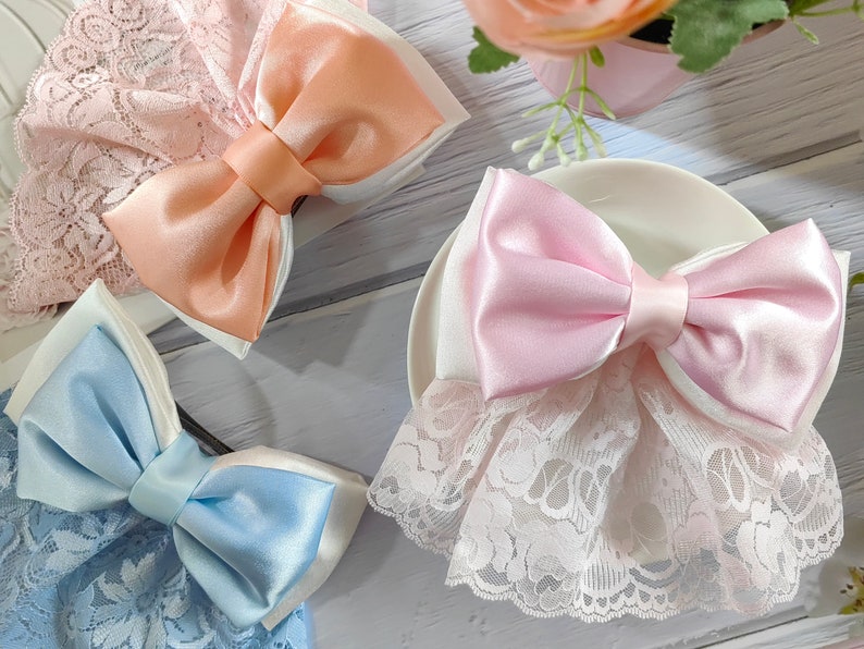 Satin Hair Bow Classic Hair Bow , Hair Ribbon Clip - Etsy