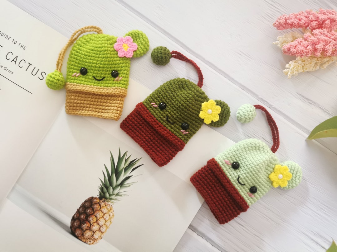 Crochet Cactus Keyring With Pom Pom, Cactus Keyring, Cactus Lover Gift ...
